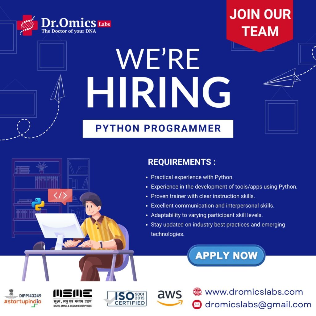 Join DrOmics Labs: Exciting Career Opportunities in Biotechnology!